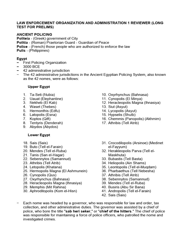 Law Enforcement Organization And Administration 1 Pdf