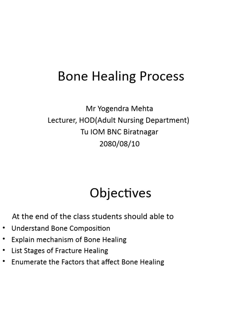 Bone Healing Process | PDF | Bone | Osteoblast