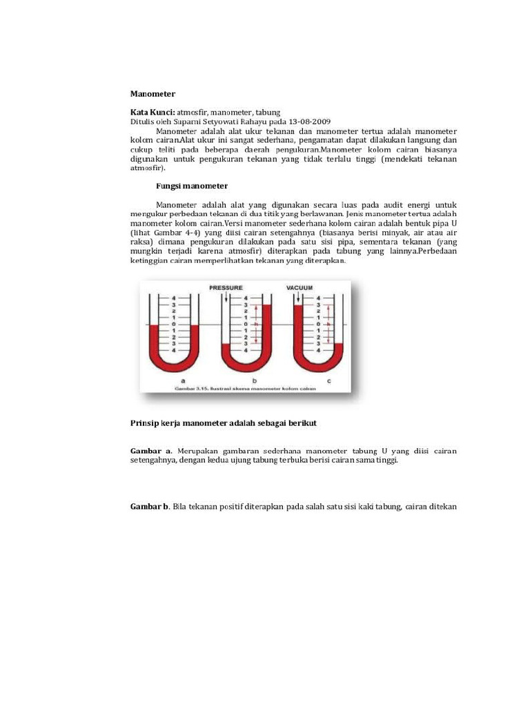 Manometer | PDF