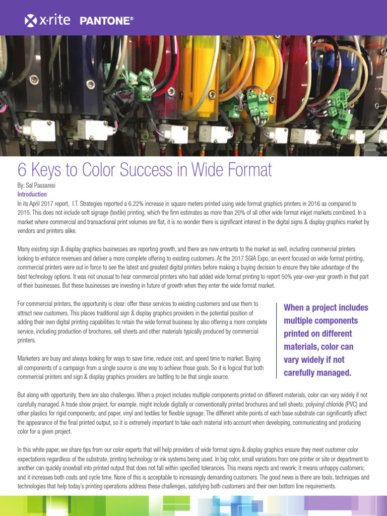 L7-623 Six Keys To Color Success in Wide Format EN | PDF | Printer ...