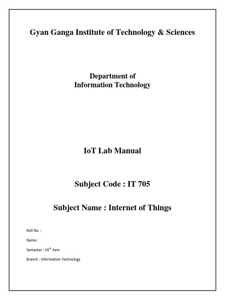 IoT Lab Manual IT 705 Internet of Things | PDF | Engineering | Wi Fi