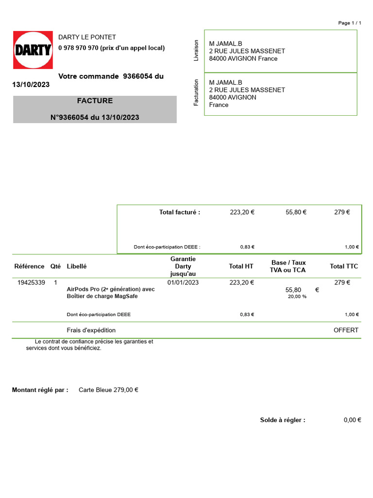 Fact-Airpods-Darty 1 | PDF