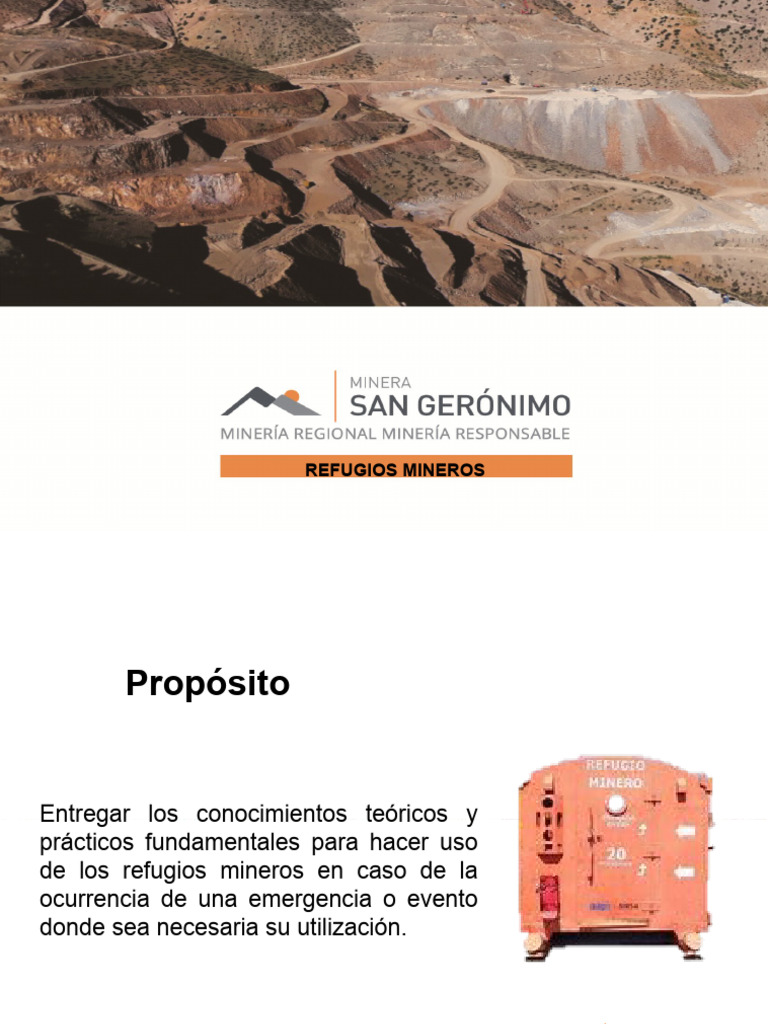 Presentacion Refugios Mineros CMSG | PDF | Aire acondicionado | Agua
