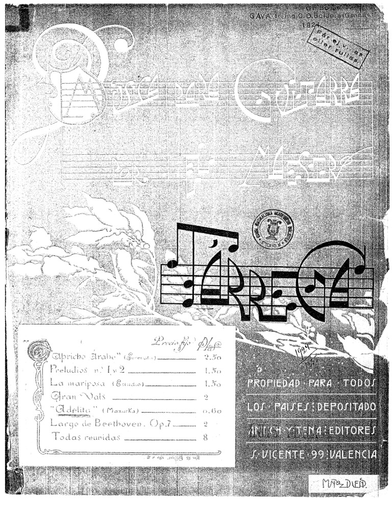 Tarrega - Capricho Arabe | PDF