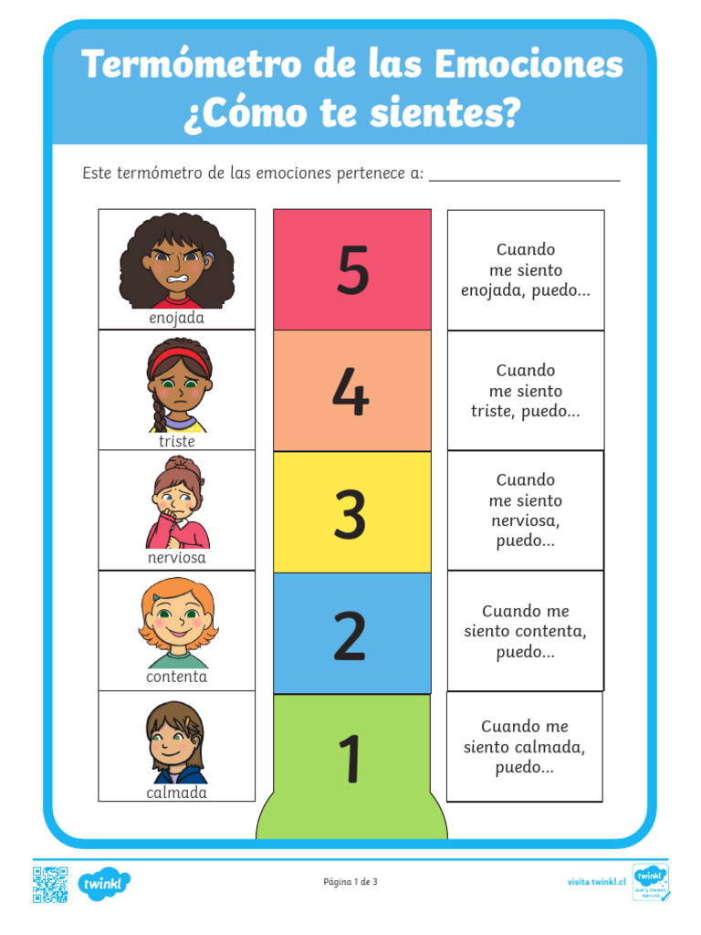 Guia De Trabajo Termometro De Las Emociones Ver 2 Pdf