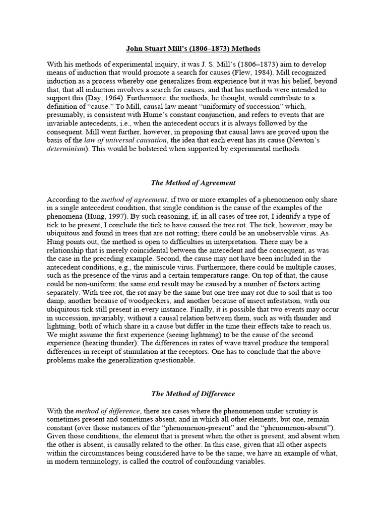 John Stuart Mill | PDF | Causality | Inductive Reasoning