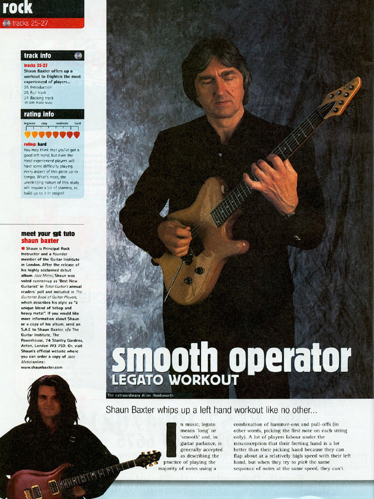 Guitar Techniques. Shaun Baxter - Legato Workout | PDF