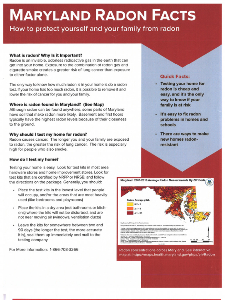 Maryland Radon Facts | PDF