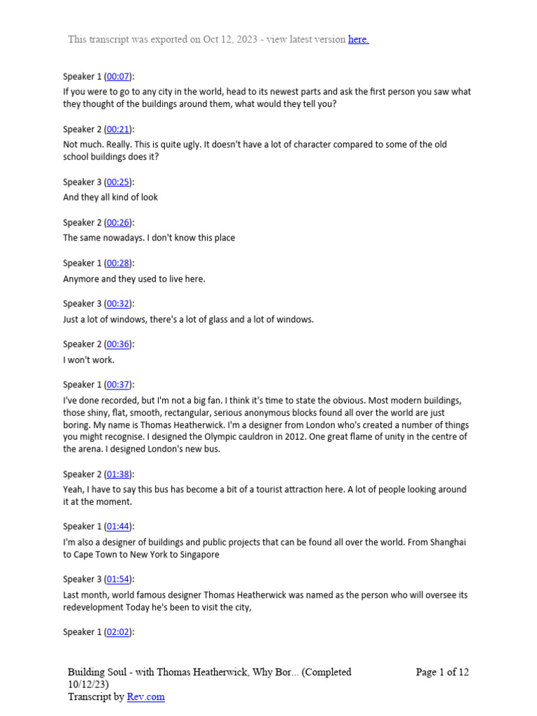 Building Soul - With Thomas Heatherwick, Why Boring Buildings Are Bad ...