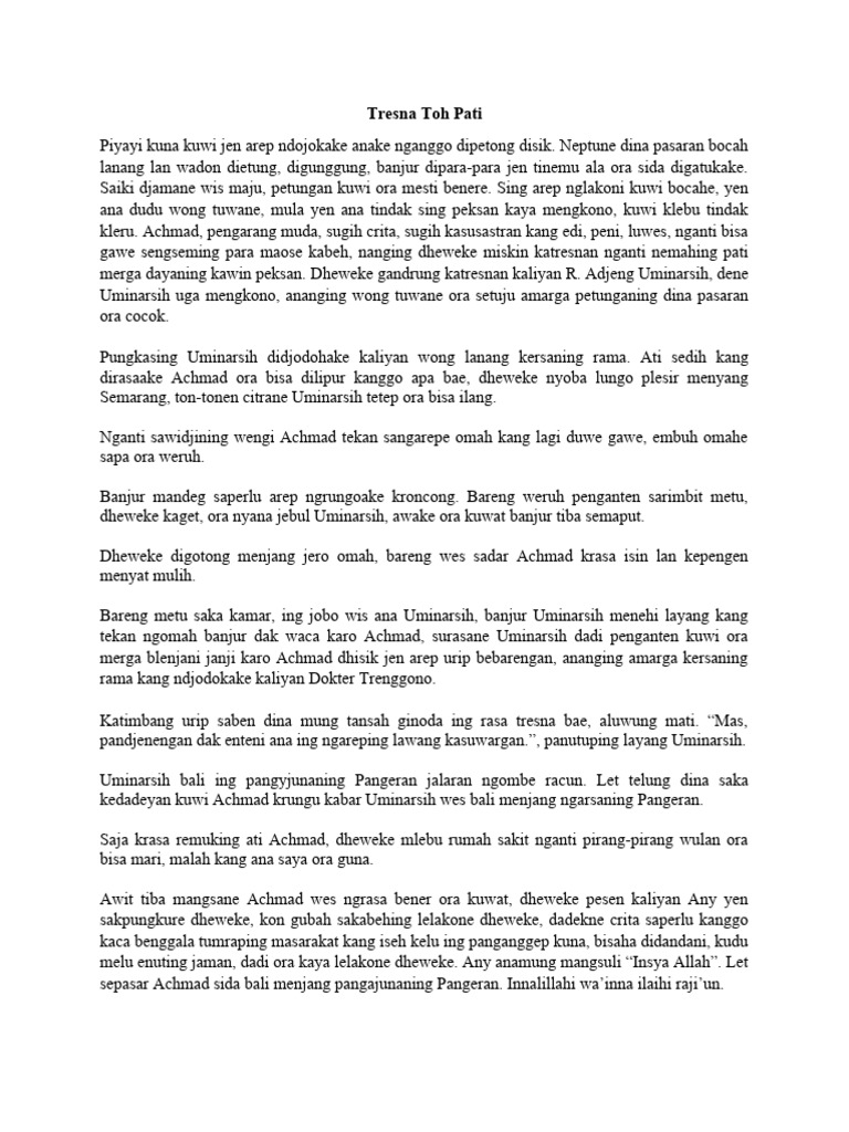 Tresna Toh Pati | PDF