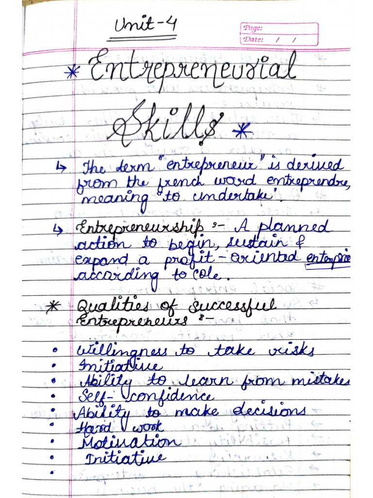 Unit4 Entrepreneurial Skills Iv Pdf