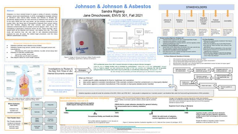 Case Studies Final Poster 5 | PDF | Asbestos | Johnson & Johnson