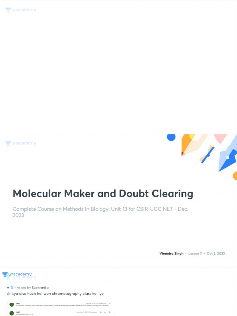 Molecular Maker and Doubt Clearing With Anno | PDF
