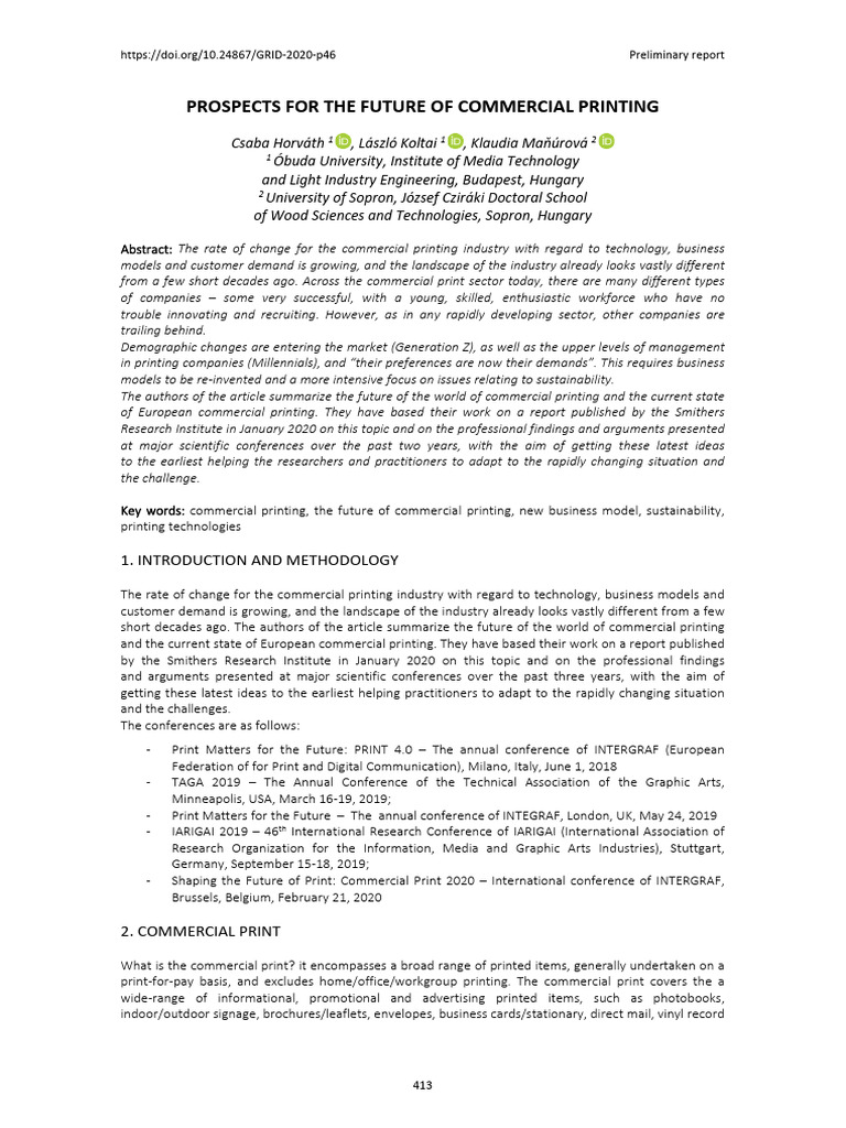 46 Prospects For The Future of Commercial Printing | PDF | Business ...