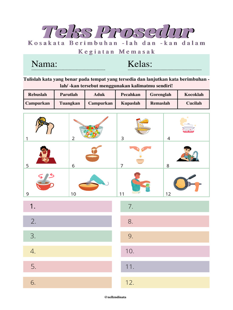 LKPD Teks Prosedur Kelas 5 SD | PDF