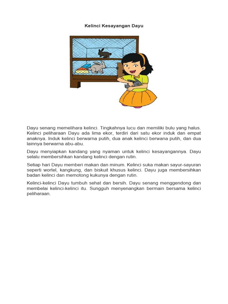 Kelinci Kesayangan Dayu | PDF