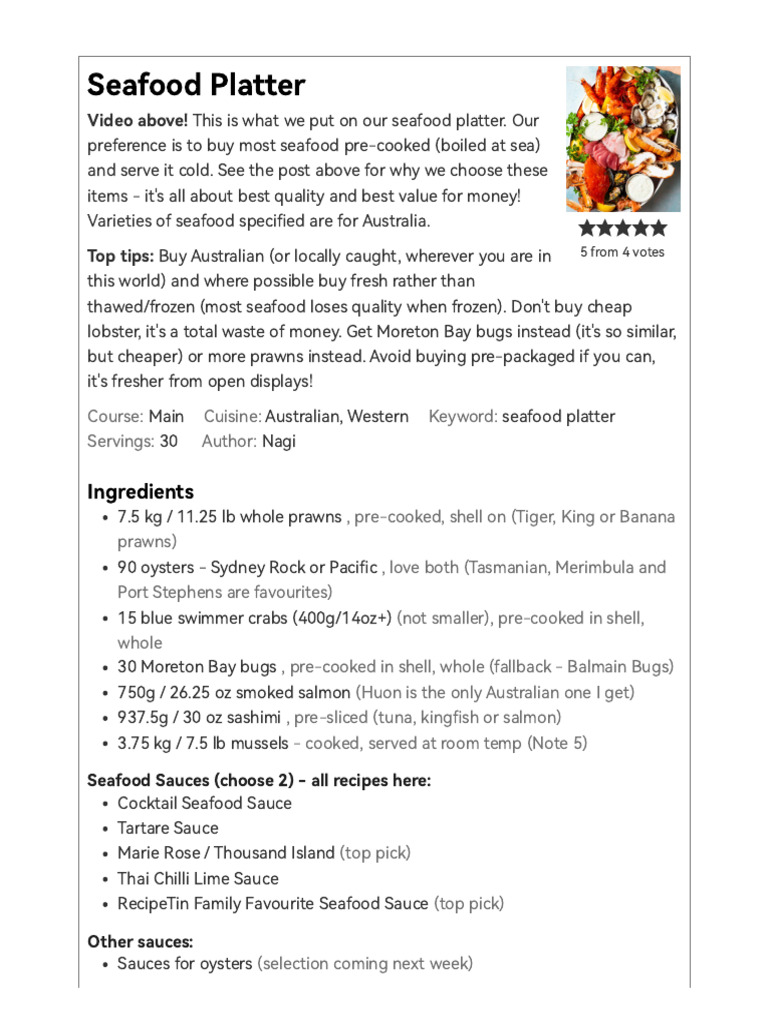 Ultimate Sydney Seafood Platter Guide | PDF | Sauce | Seafood