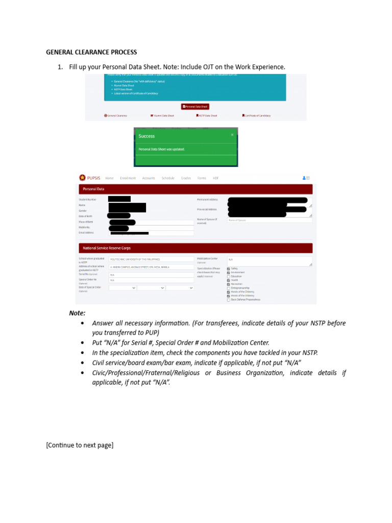 General Clearance Step by Step Process 2 | PDF