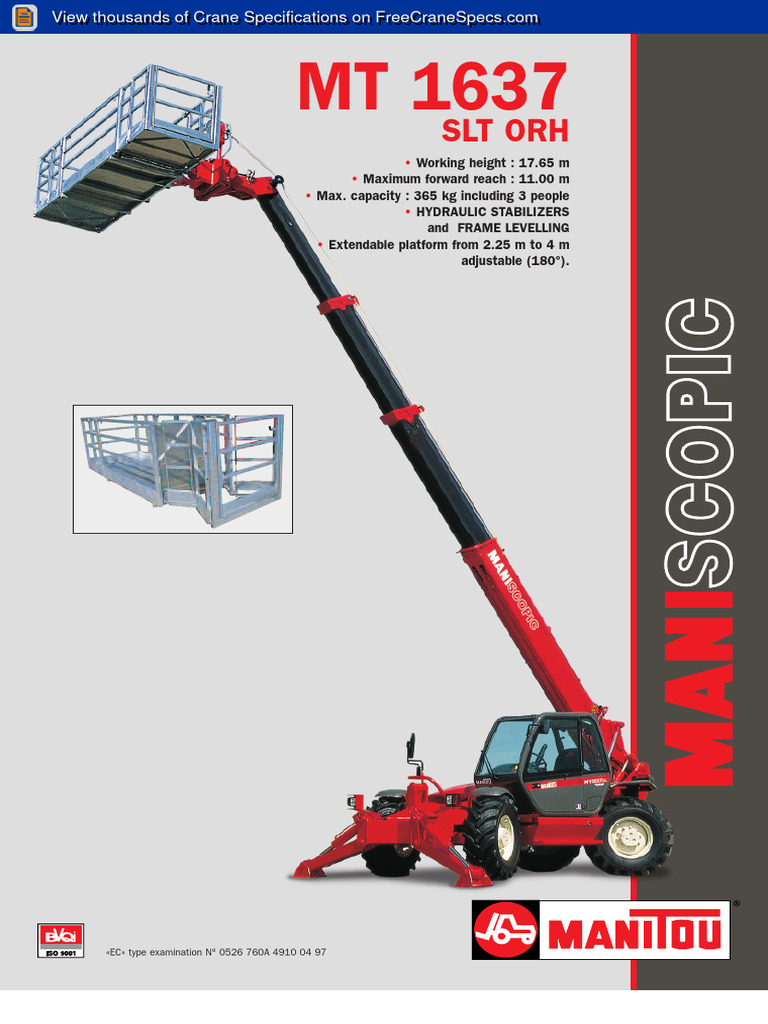 Manitou-MT-1637-SLT-ORH Plantilla | PDF