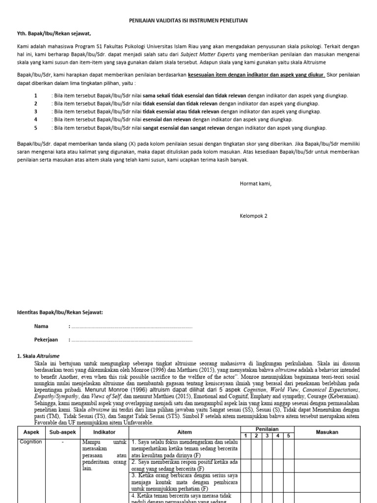 Contoh Validasi Isi | PDF