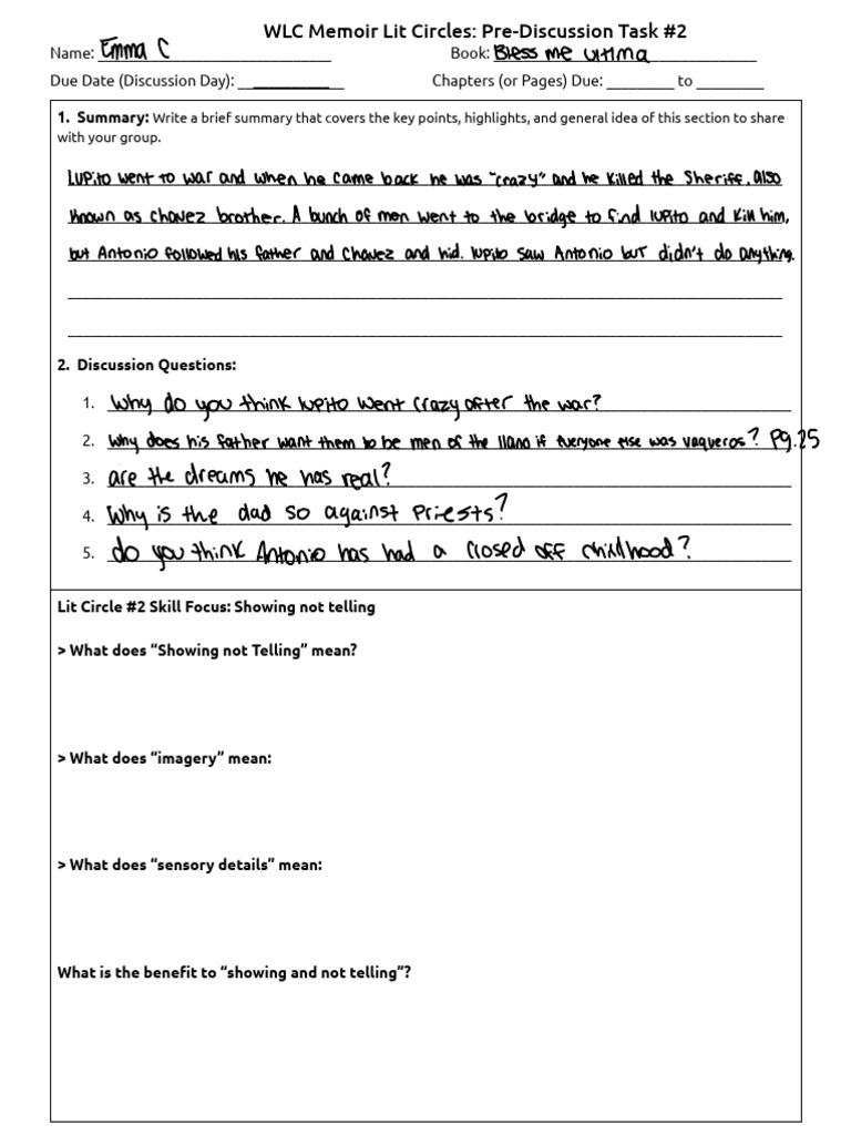 Pre-Discussion Task 2 Worksheet | PDF