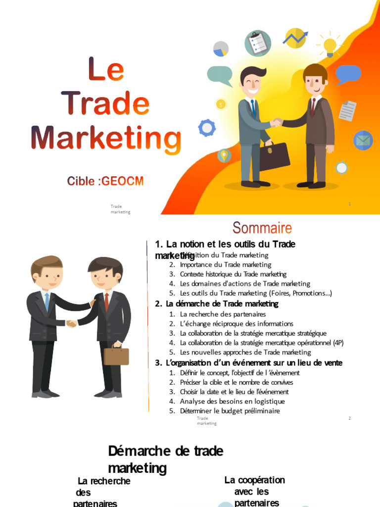 Définition et outils du Trade Marketing | PDF | Commercialisation ...