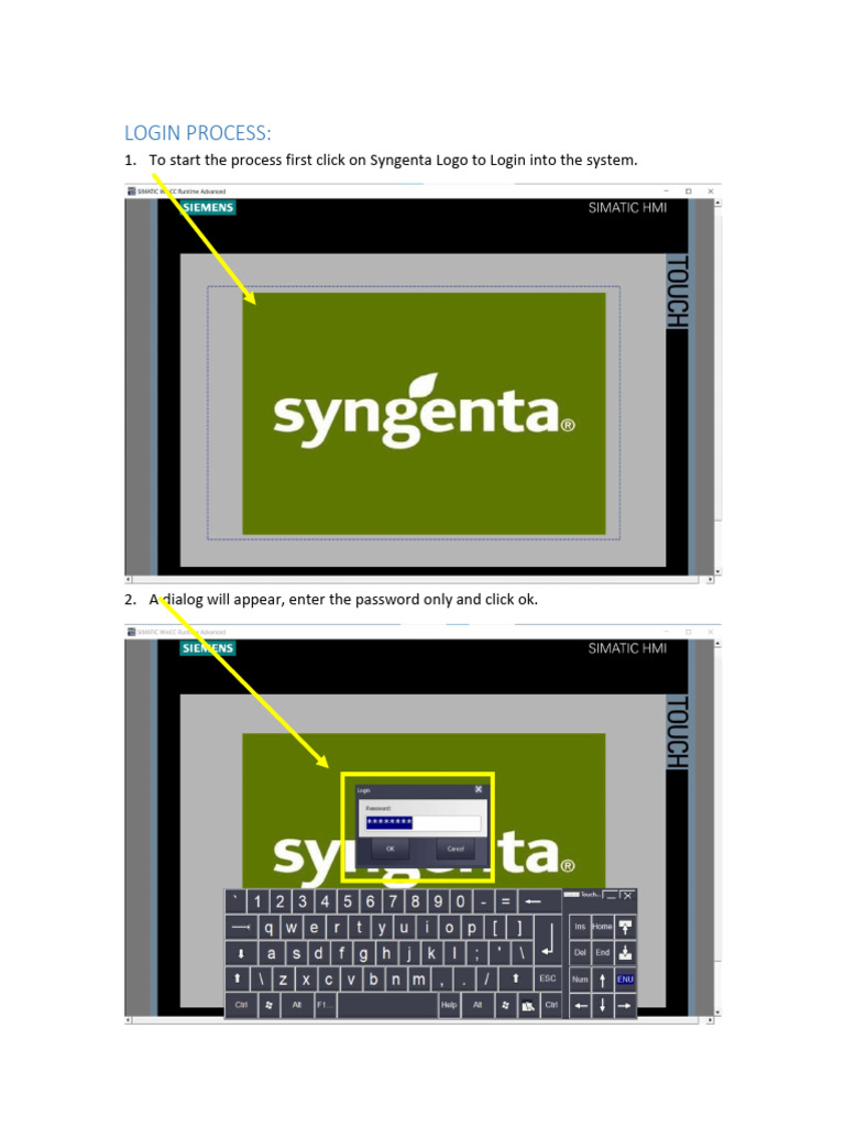Login Process:: 1. To Start The Process First Click On Syngenta Logo To Login Into The System ...