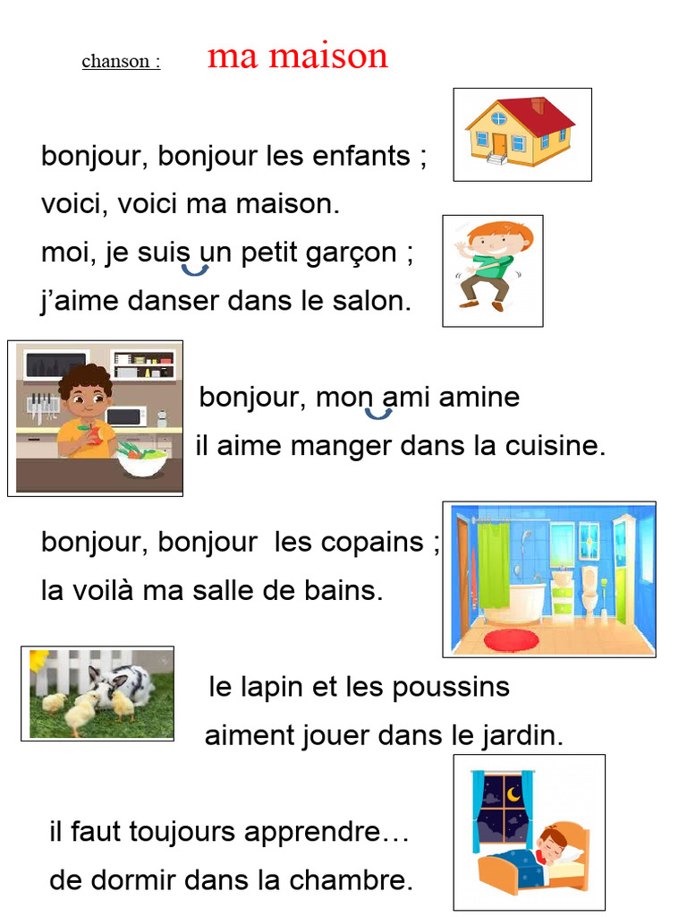 Chanson "Ma Maison" pour Enfants | PDF
