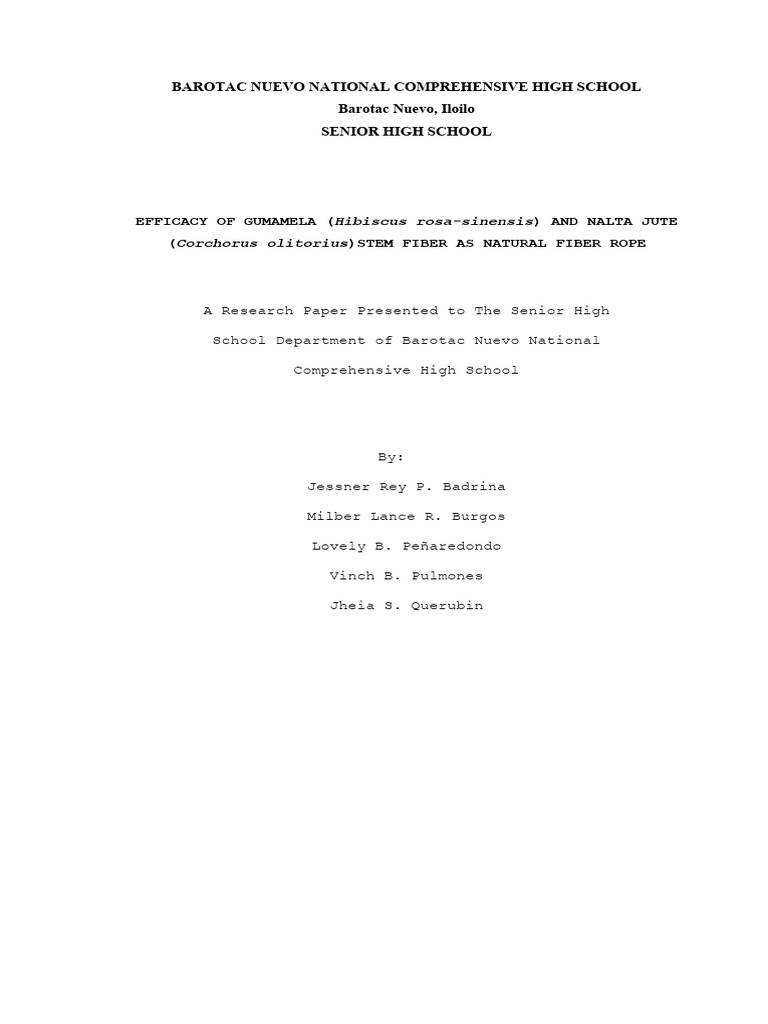 Super Final Gumamela | PDF | Rope | Textiles