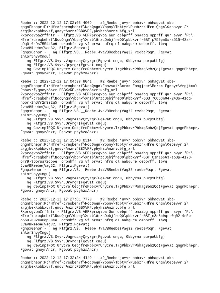 ErrorLog 20231212 0 | PDF