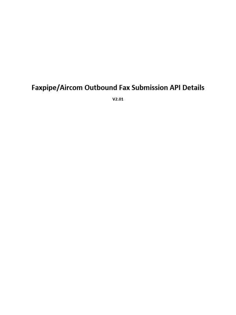 Faxpipe Authenticated Fax Submission Api | PDF | Computer Science ...