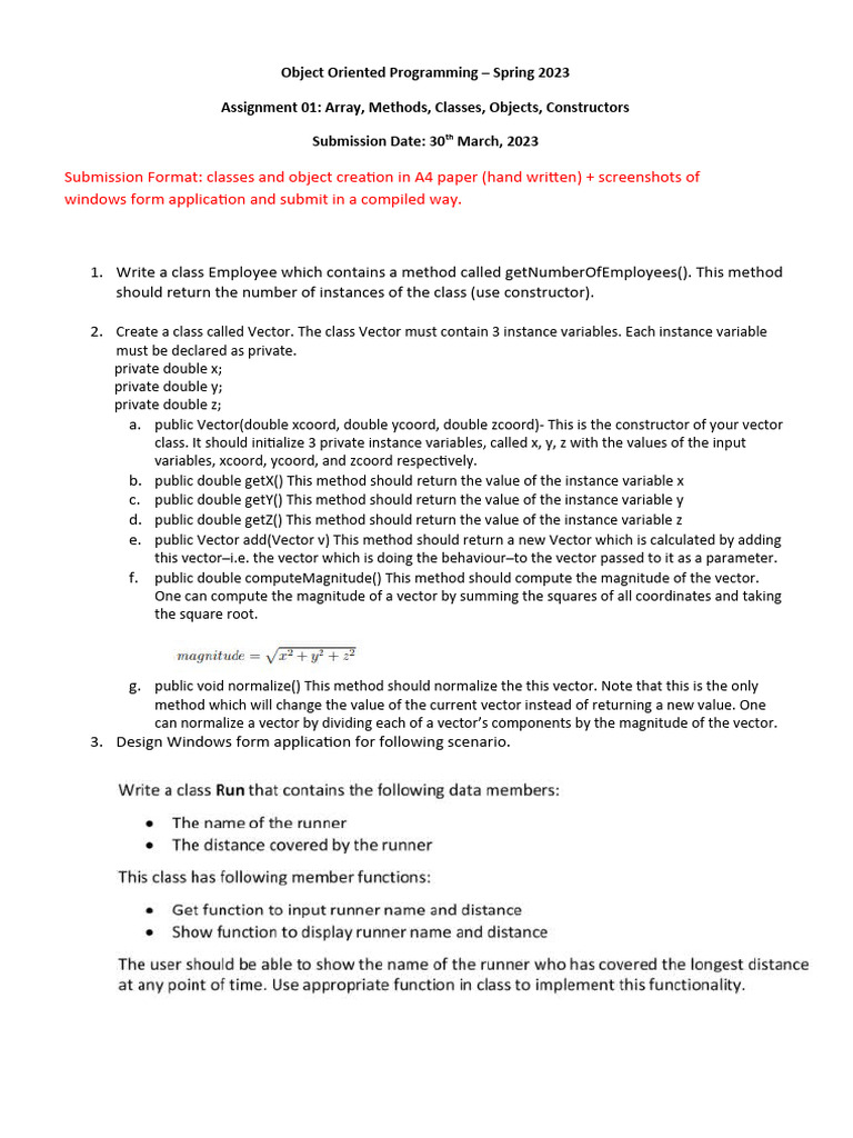 A 1 Question Oop | PDF