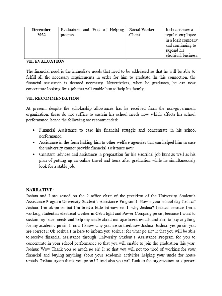 My Social Case Study Report New | PDF