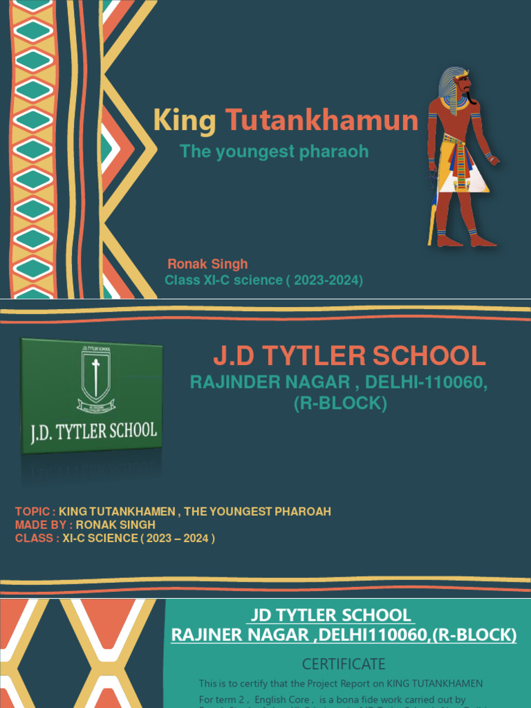 Ronak Singh King Tut Projevt Final | PDF | Tutankhamun | Ancient Egypt