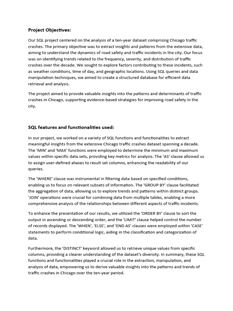 SQL_Final Report | PDF | Sql | Databases SQL_Final Report | PDF | Sql | Databases