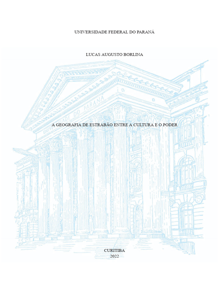 A Geografia de Estrabão Entre A Cultura e o Poder - Lucas Augusto Borlina | PDF | Augustus ...