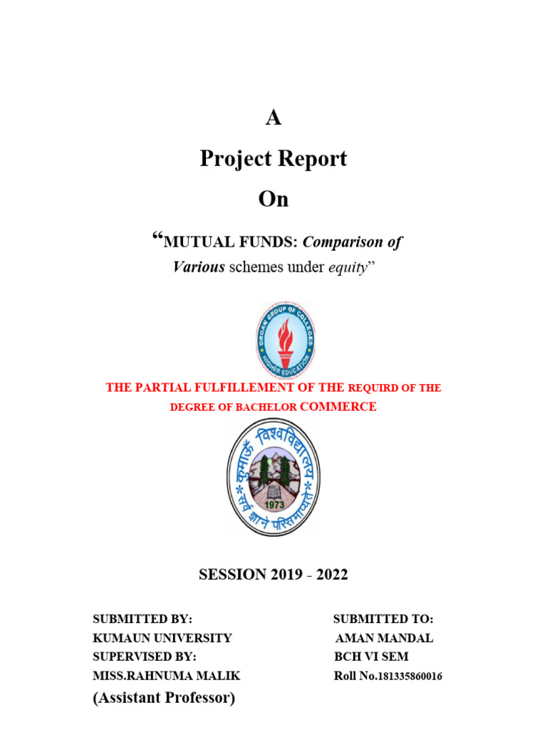 Equity Mutual Funds Comparison Report | PDF