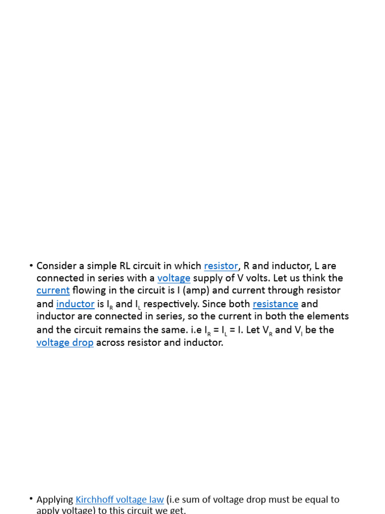 Series RL Circuit Analysis and Power | PDF