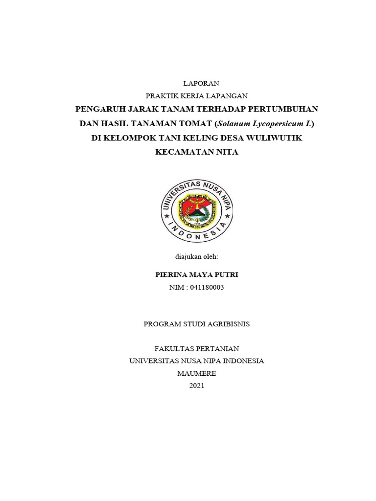 PKL Maya Putry | PDF