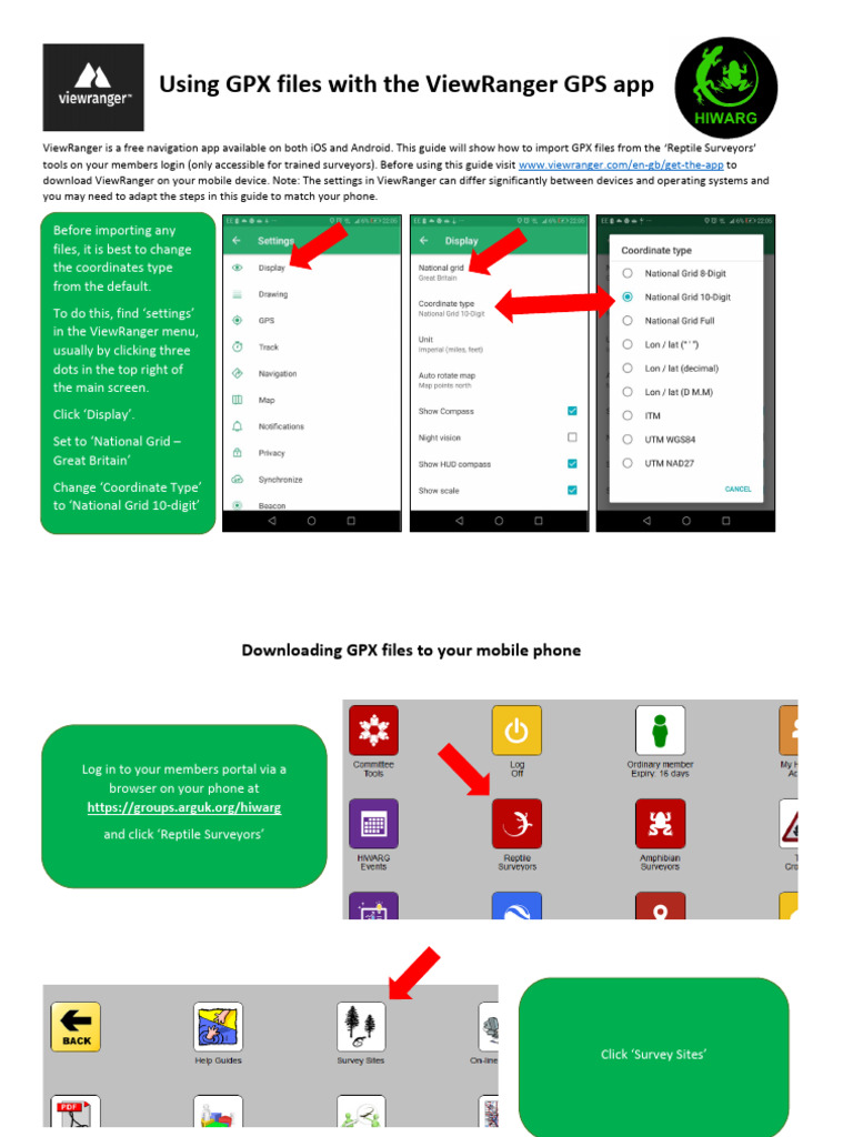 Using GPX Files With The ViewRanger App | PDF | Mobile App | Ios