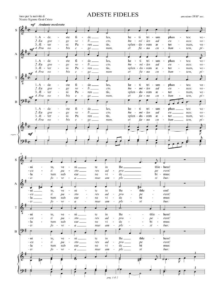 Adeste Fideles | PDF