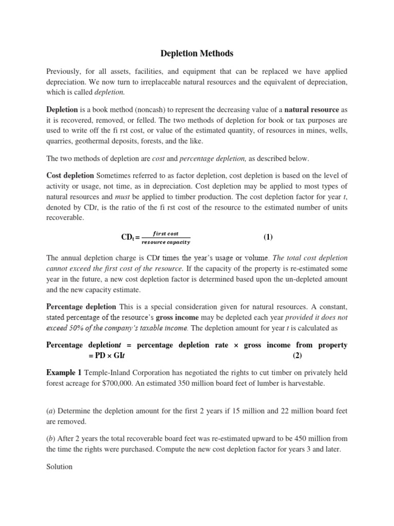 Understanding Depletion Methods | PDF