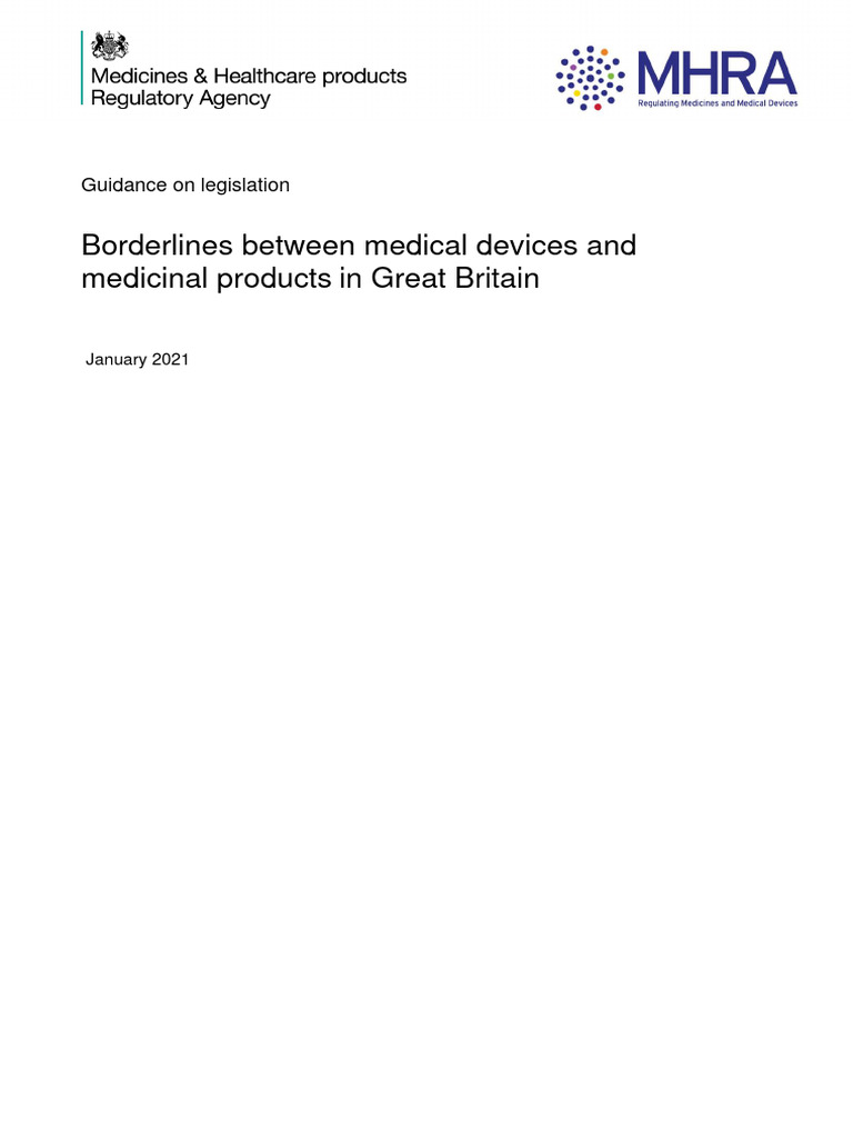 Borderlines Between Medical Devices and Medicinal Products | PDF | Medical Device | Pharmacology