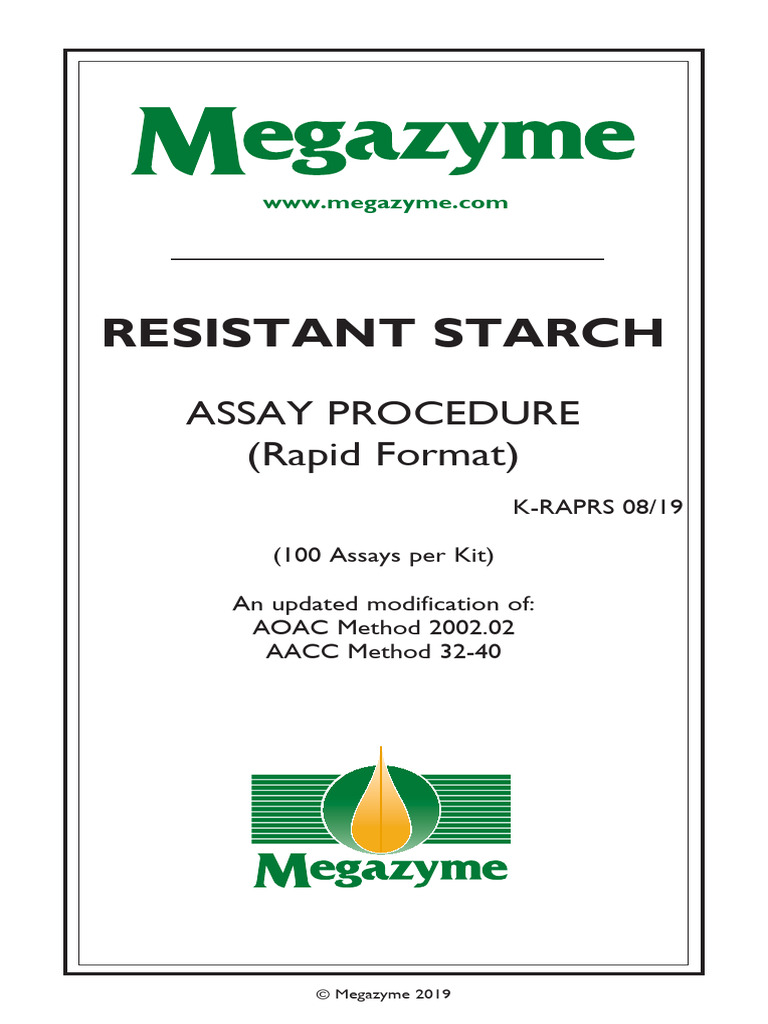 Rapid Resistant Starch Assay Method | PDF