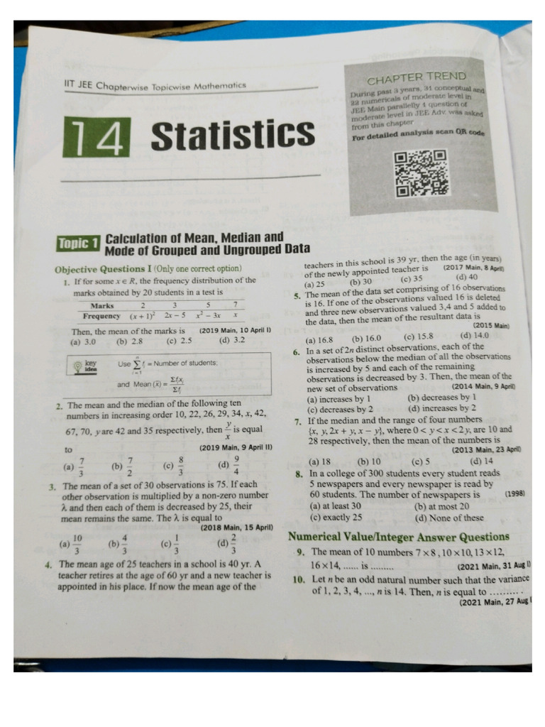 Statistics Entrance 12th | PDF