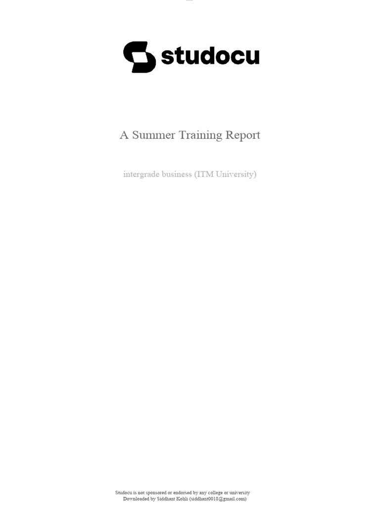 Summer Training Report on Recruitment Process | PDF | Recruitment ...