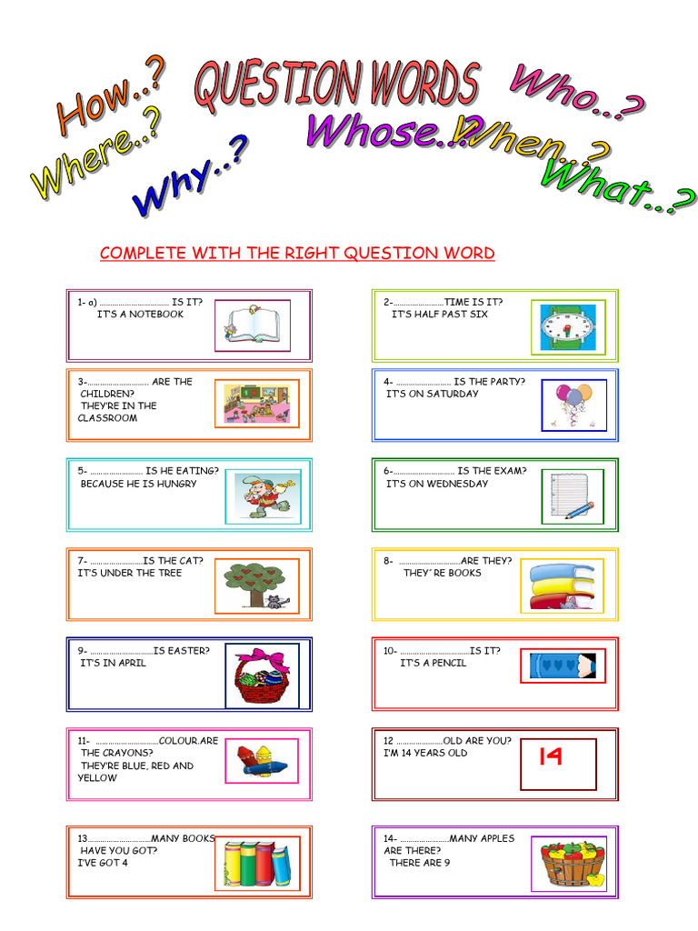 4 - Question Words | PDF