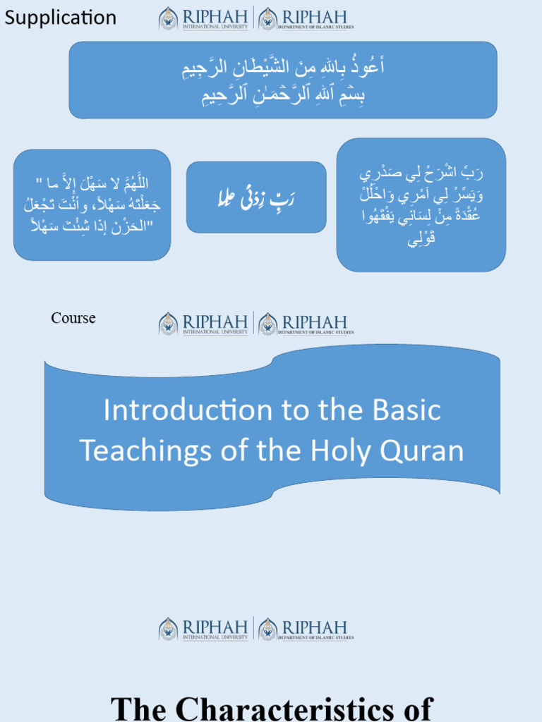 Lecture 4 Intro To Basic Teachings of Quran | PDF | Religious Faiths ...