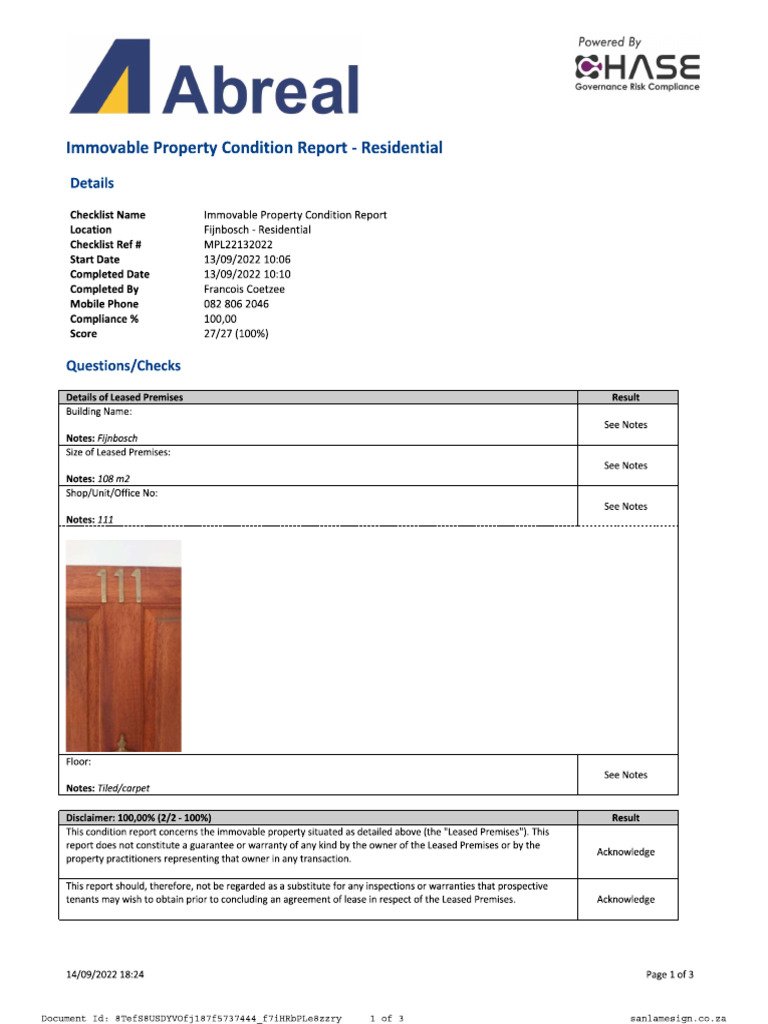 Conditions Report | PDF