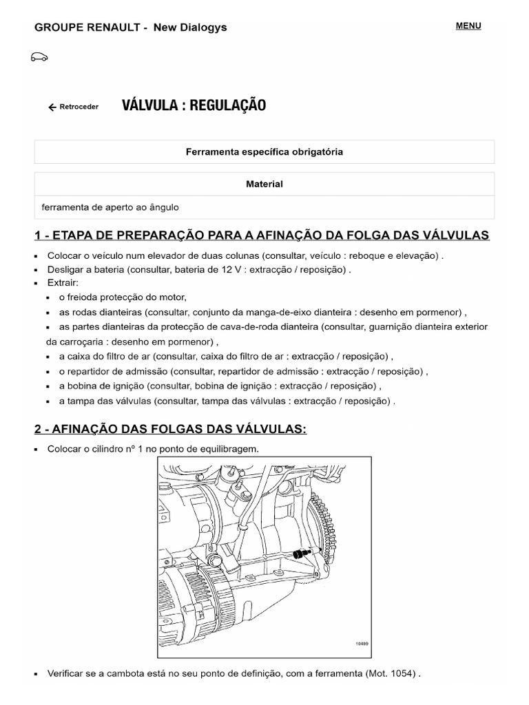 Regulagem de Valvulas Sandero 1.0 16V D4D | PDF